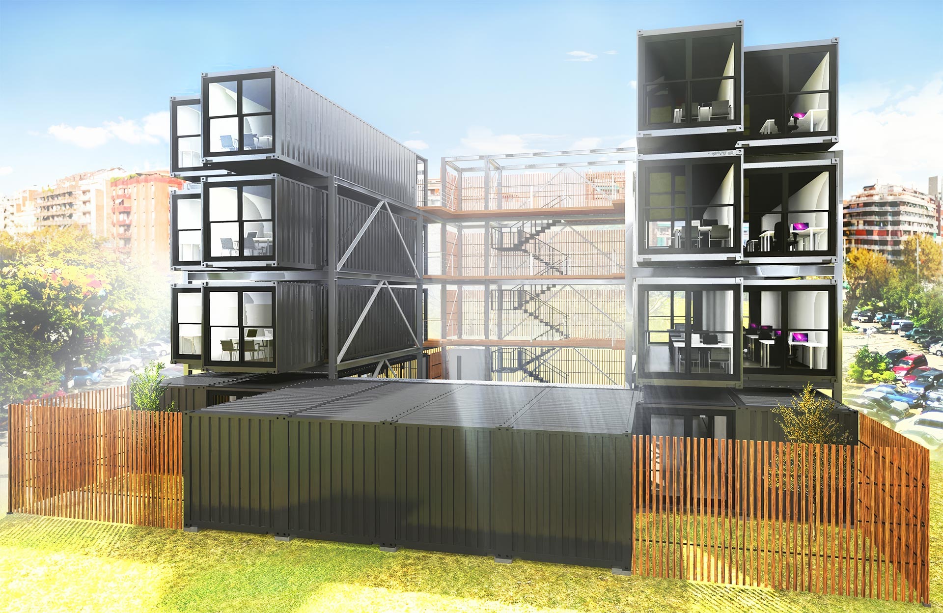 Modular Coworking Station - CHET Design Architecture